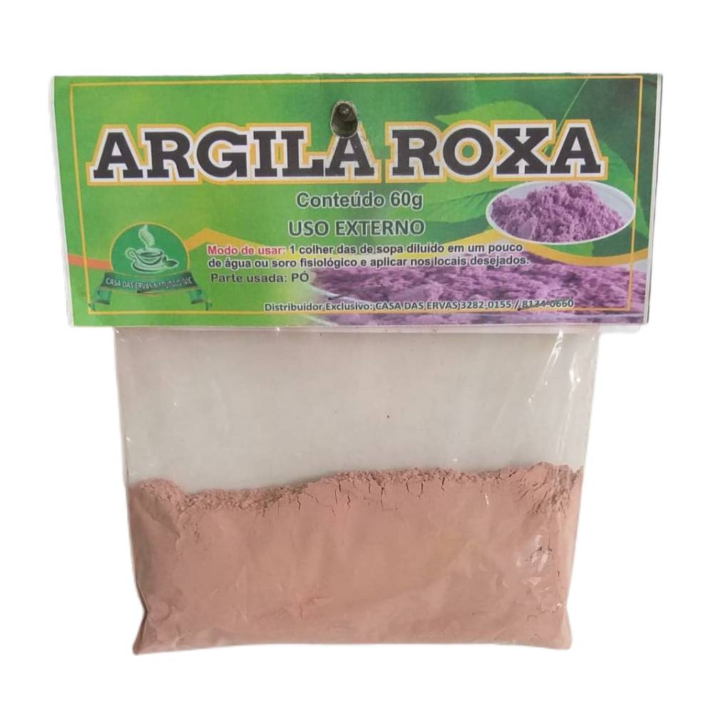Argila Roxa 60g – Casa das Ervas